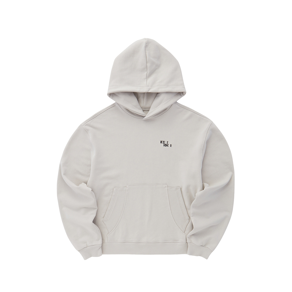 이알 베이직 로고 니들워크 후드 그레이 | EEERRR(ER) | KREAM