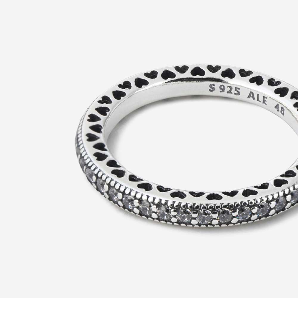 (W) 판도라 스파클 & 하트 링 스털링 실버 | Pandora | KREAM