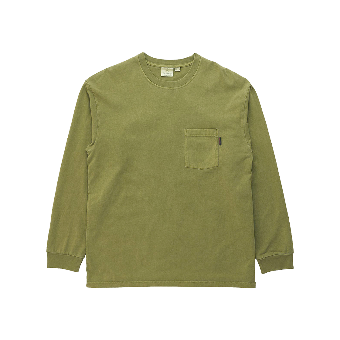 그라미치 롱 슬리브 포켓 티 피그먼트 다이 피스타치오 피그먼트 | Gramicci | KREAM