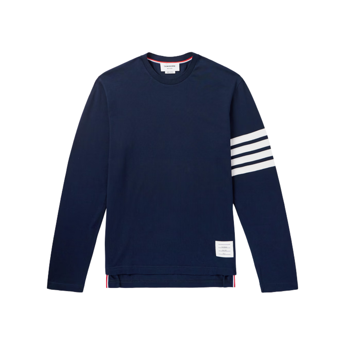 톰브라운 저지 사선 롱슬리브 티셔츠 네이비 | Thom Browne | KREAM