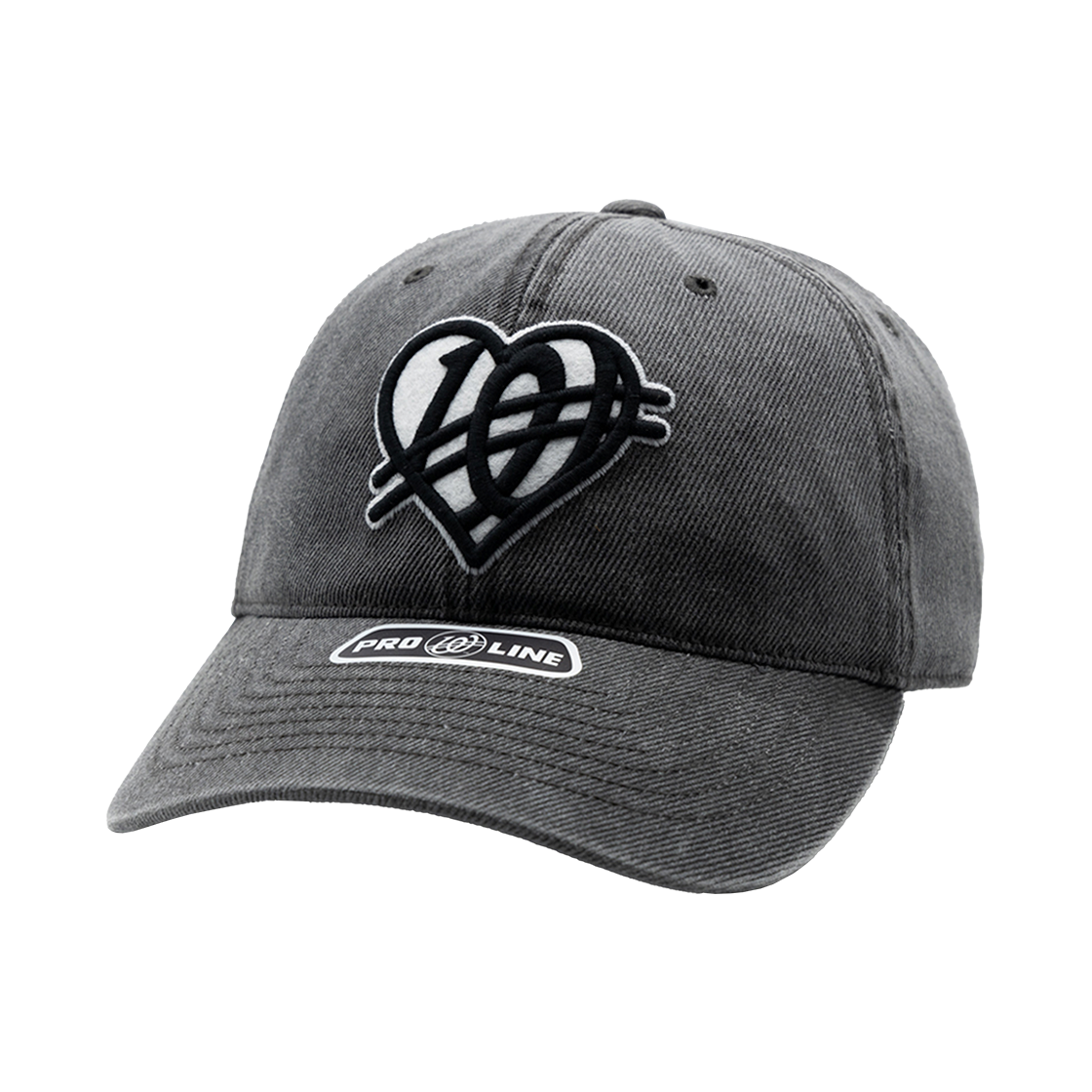 위얼드월드 하트로고 피그먼트 볼캡 블랙 | WEIRD WORLD | KREAM