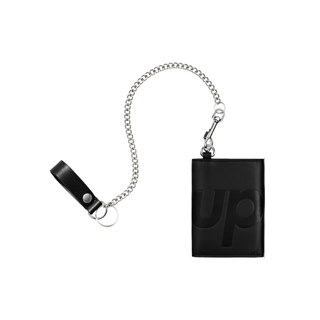 슈프림 레더 체인 월렛 블랙 - 25SS | KREAM