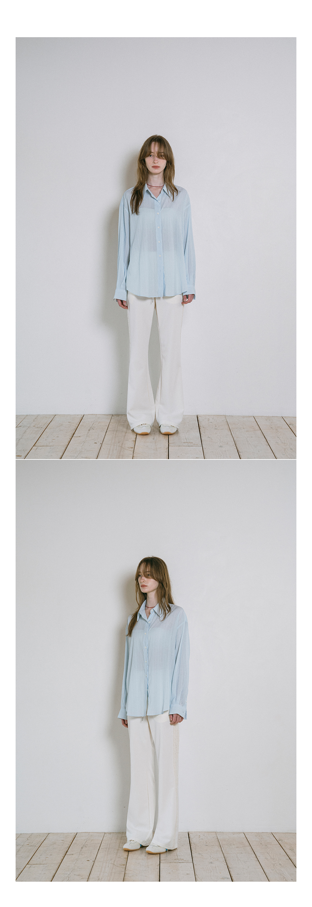 반원 아틀리에 P3248 레이스 플레어 팬츠 크림 | Vanone Atelier | KREAM