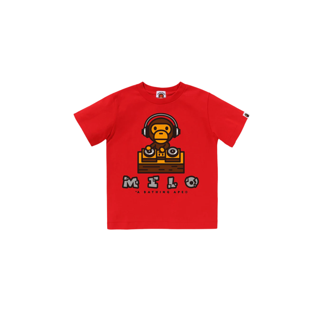 (키즈) 베이프 마일로 디제이 티셔츠 레드 | BAPE | KREAM