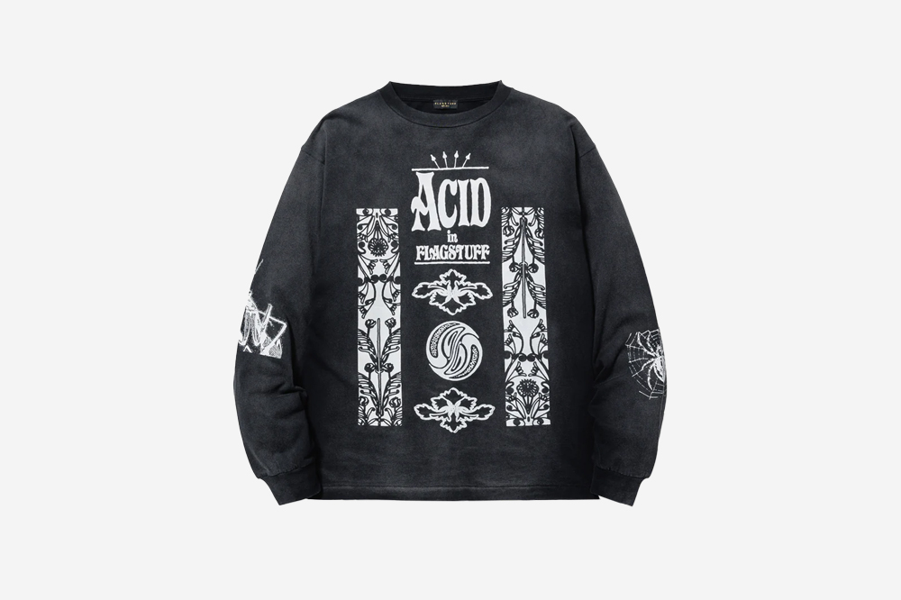 플래그스터프 애시드 롱 슬리브 티 블랙 - 25SS | Flagstuff | KREAM