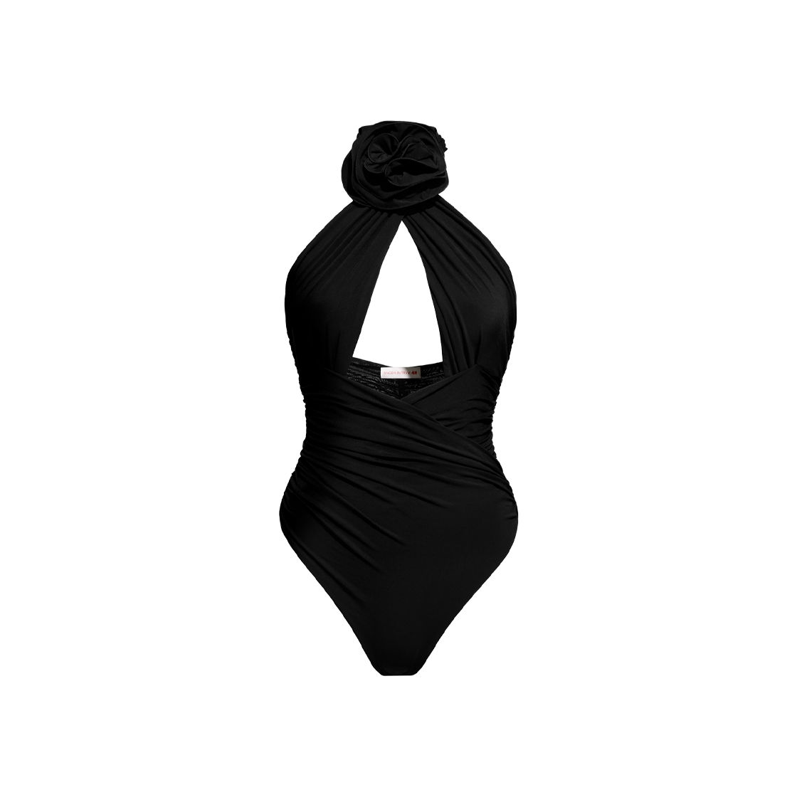 (W) 에이치앤엠 x 막다 부트림 로즈 아플리케 컷아웃 바디수트 블랙 | H&M | KREAM