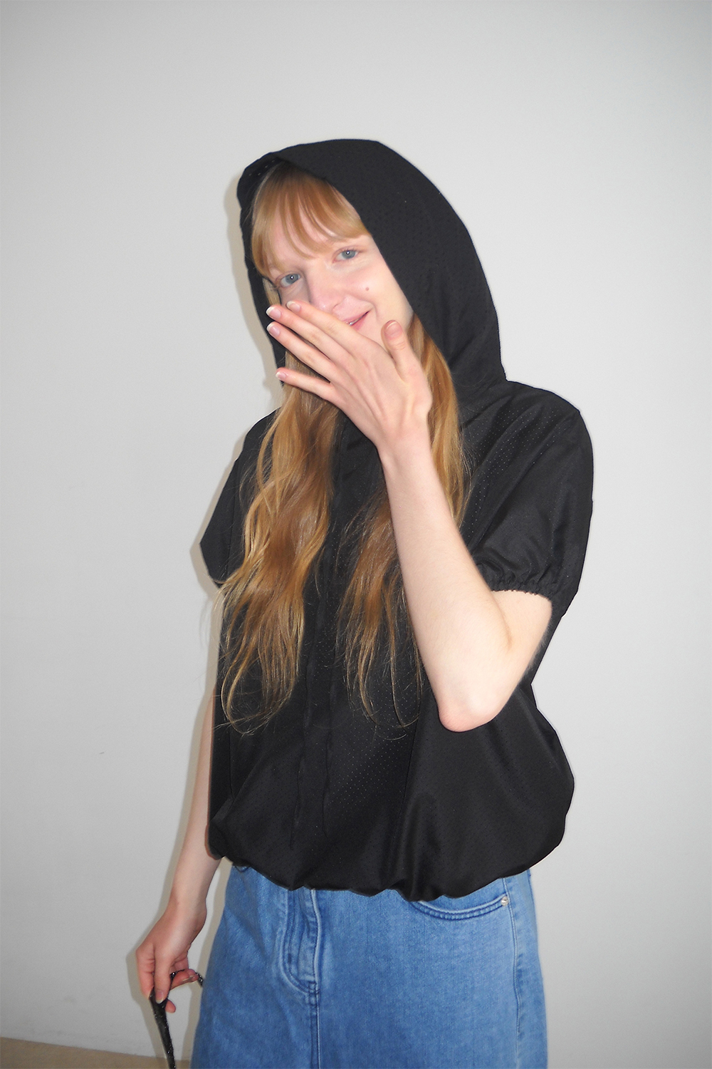 페스토 도트 후디드 블라우스 블랙 | pesto | KREAM