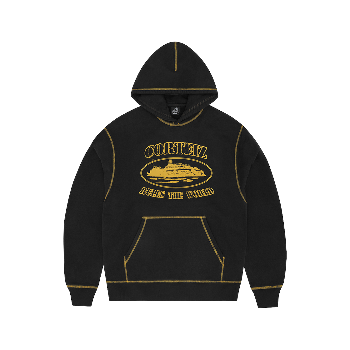 코르테이즈 알카트라즈 콘트라스트 후드 블랙 옐로우 | Corteiz | KREAM