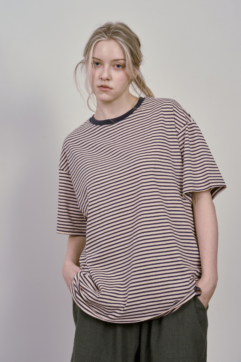 호노 리포트 스트라이프 티셔츠 블루 스트라이프 | Hono Report | KREAM