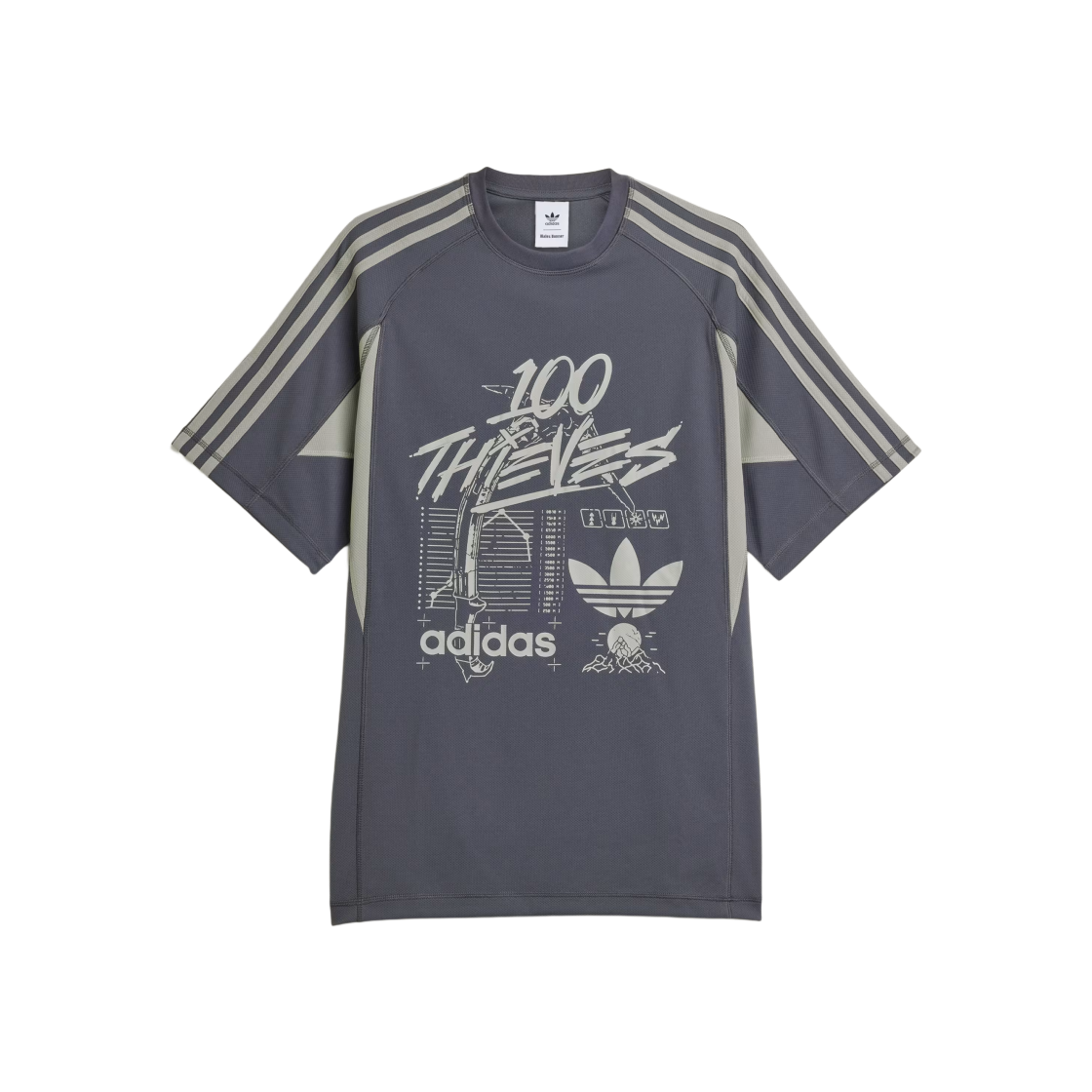 아디다스 x 100 띠브스 티셔츠 카본 - US 사이즈 | Adidas | KREAM