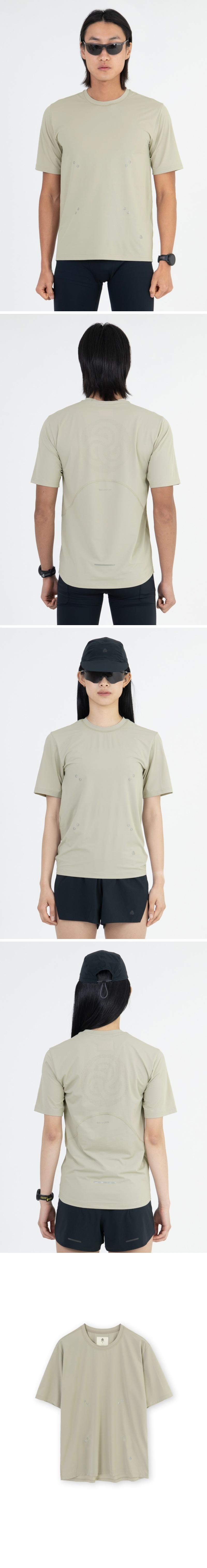 브라운야드 밸런스 에어로 하프 슬리브 스톤 | BROWNYARD BALANCE | KREAM