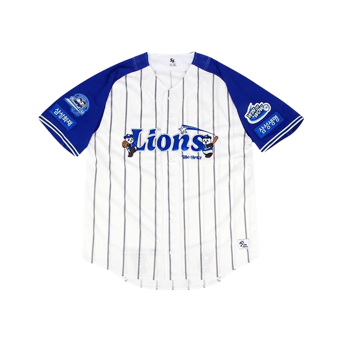 삼성 라이온즈 x 바오 패밀리 유니폼 화이트 블루 (논 마킹 버전) | Samsung Lions | KREAM