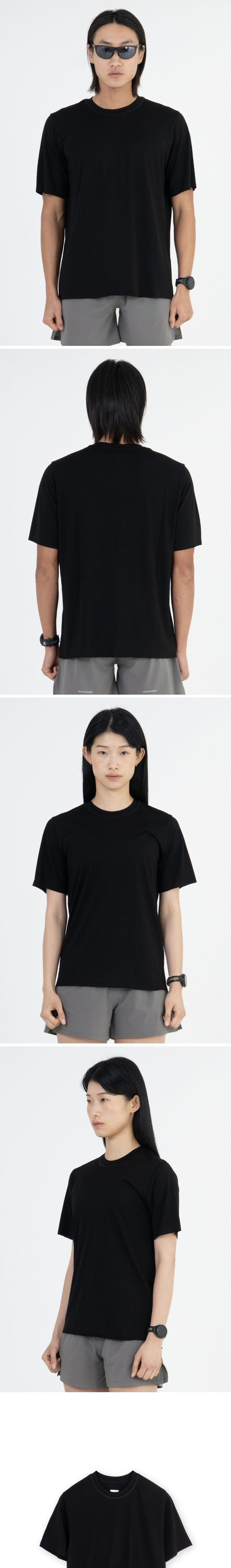 브라운야드 밸런스 소프트 울 블렌드 하프 슬리브 블랙 | BROWNYARD BALANCE | KREAM