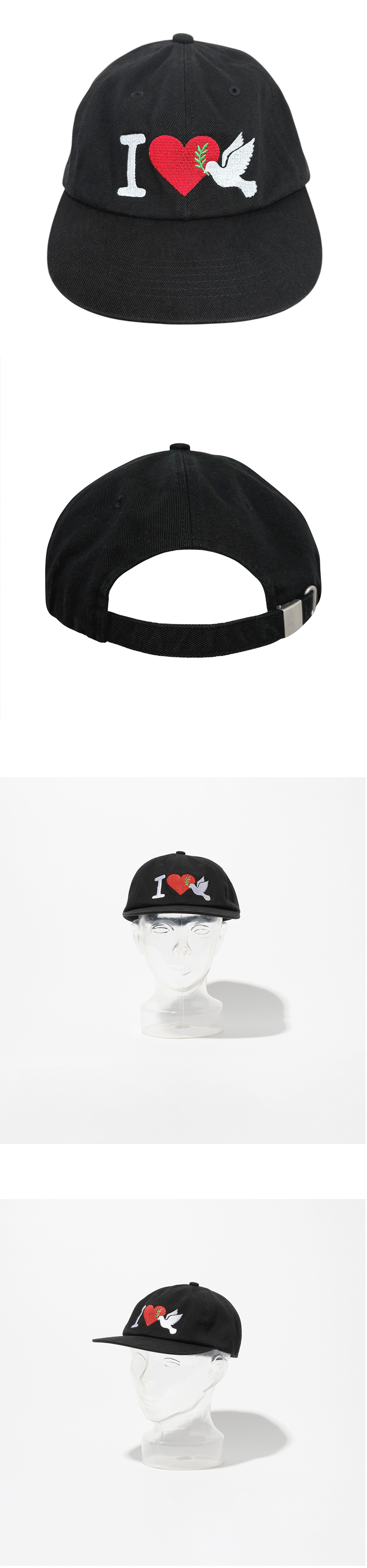 패슬 아이 러브 피스 워시드 캡 블랙 | FASTLE | KREAM