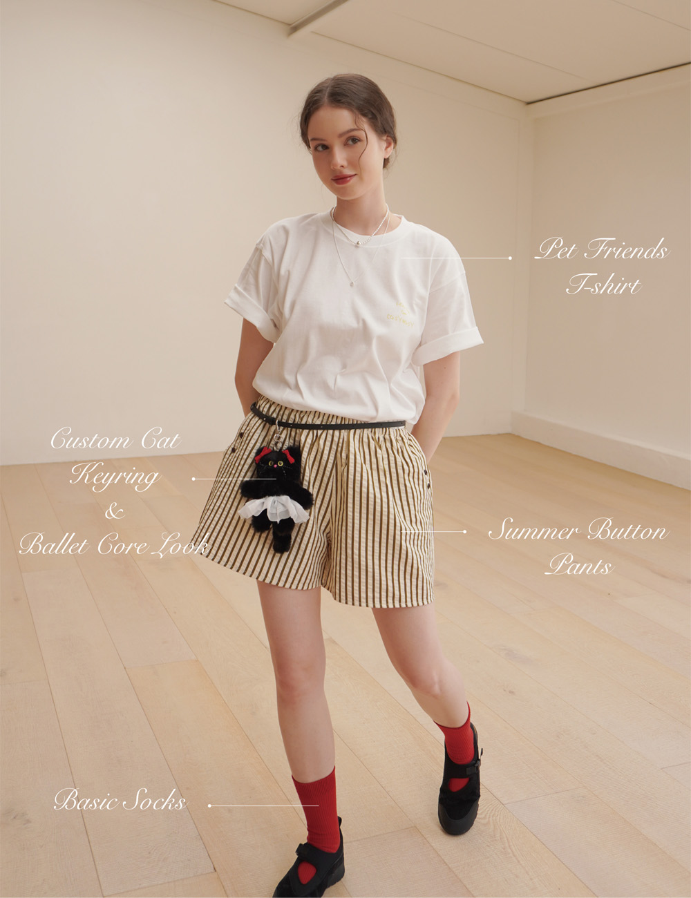 코지모지 발레리나 블랙 캣 키링 세트 | Cosymosy | KREAM