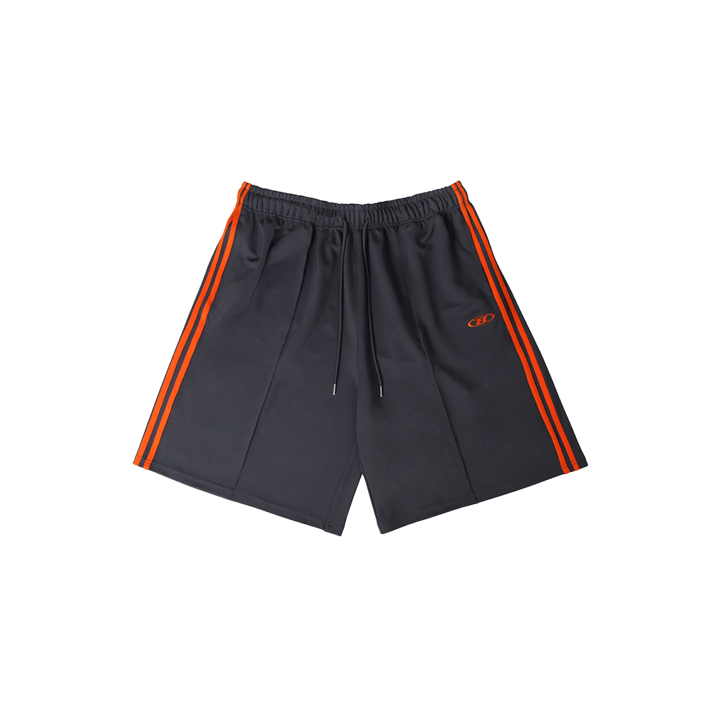 본투윈 심볼 B 트랙 라인 저지 버뮤다 팬츠 차콜 | BORN TO WIN | KREAM