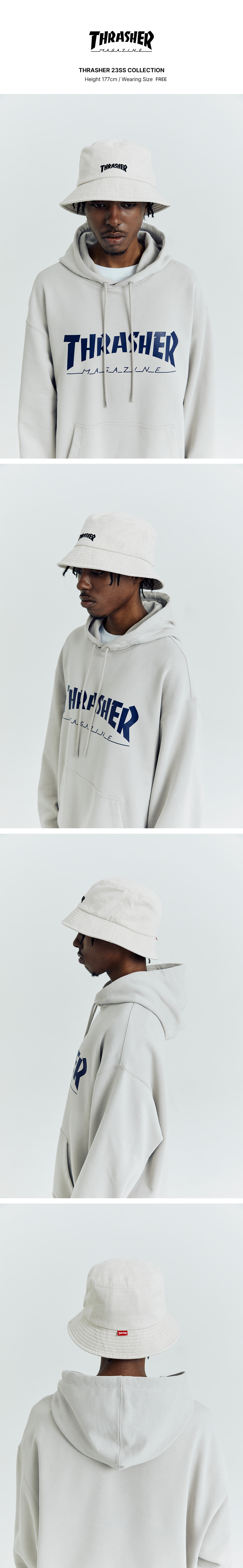 트레셔 매거진 피그먼트 버킷햇 아이보리 | THRASHER | KREAM