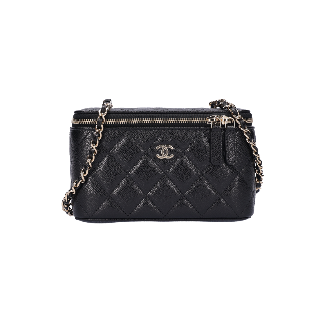 샤넬 AP1341 클래식 스몰 체인 베니티 코스메틱 케이스 그레인드 카프스킨 블랙 금장 | CHANEL Boutique | KREAM