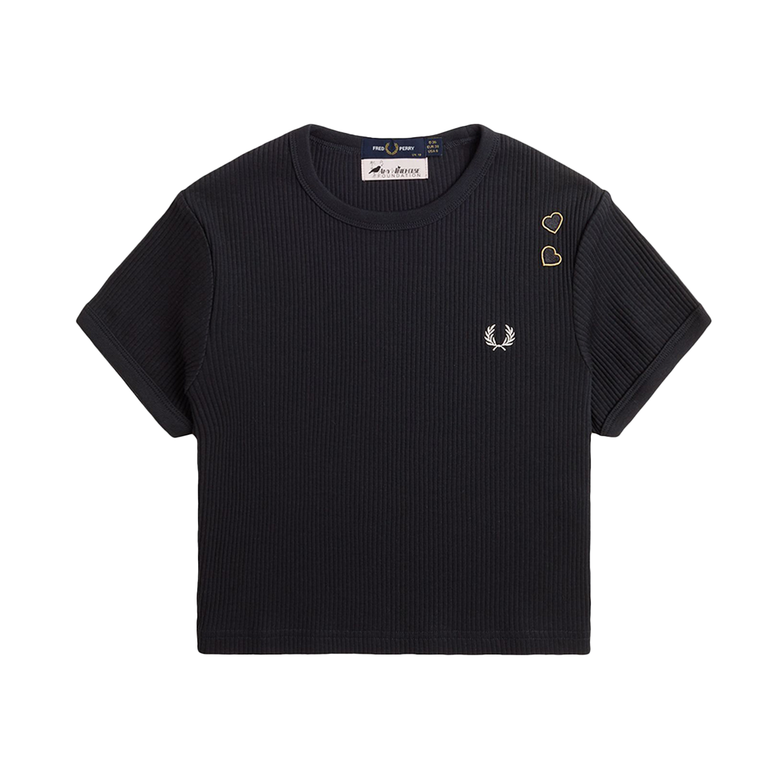 프레드페리x에이미와인하우스 립 티셔츠 블랙 | Fred Perry | KREAM