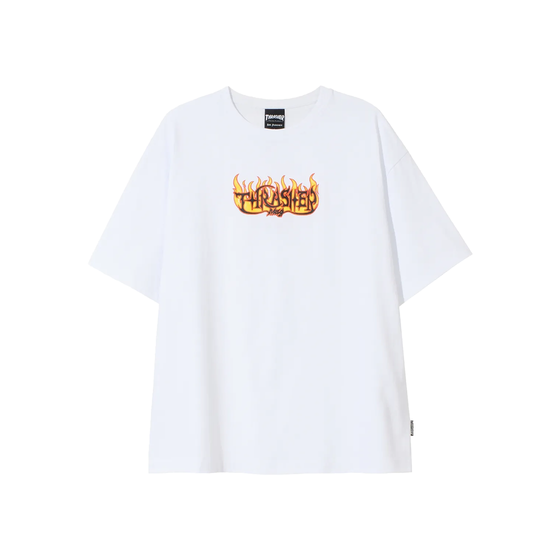 트레셔 파이어 로고 반팔 티셔츠 화이트 | THRASHER | KREAM