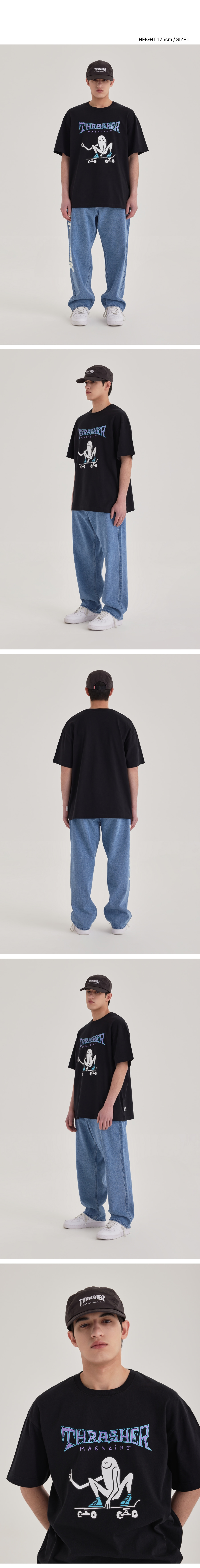 트레셔 텀즈업 반팔 티셔츠 화이트 | THRASHER | KREAM