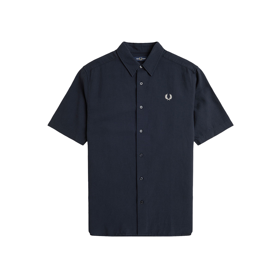 프레드페리 텍스쳐드 시어서커 셔츠 네이비 | Fred Perry | KREAM