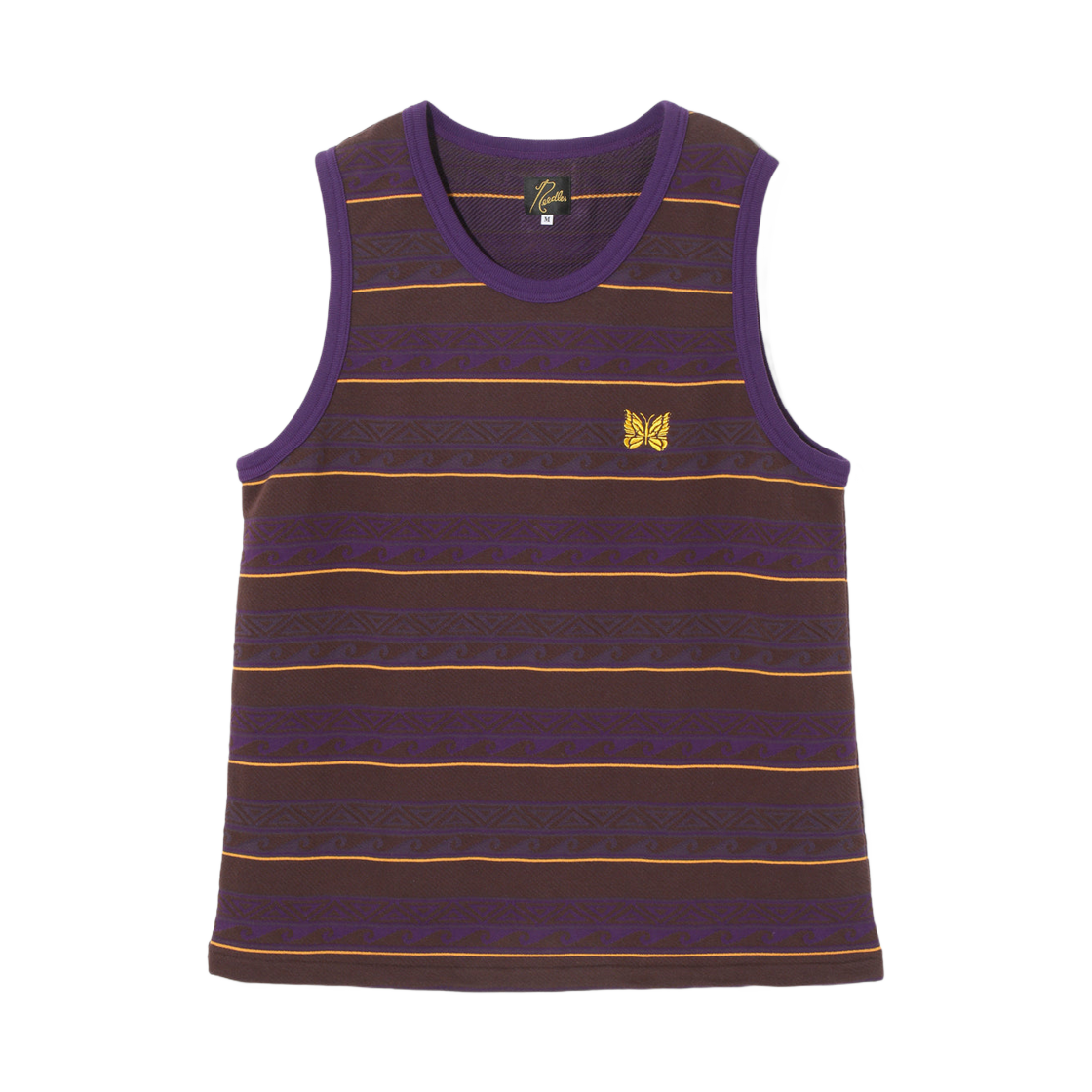 (W) 니들스 탱크탑 코튼 자카드 저지 퍼플 오렌지 | Needles | KREAM