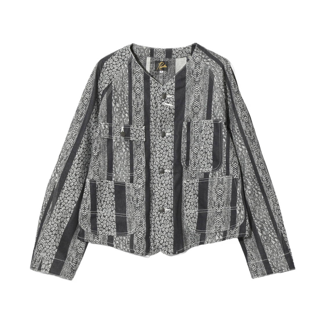 니들스 엔지니어 자켓 10온즈 데님 파이썬 자카드 인디고 | Needles | KREAM