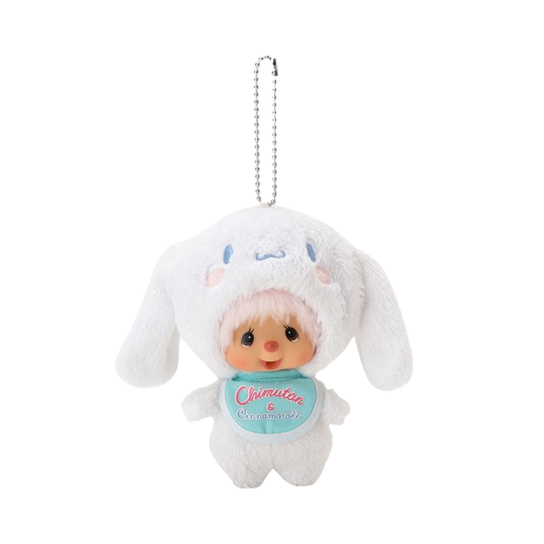 몬치치 x 시나모롤 치무탄 빅 헤드 SS 마스코트 키 체인 화이트 | Monchhichi | KREAM