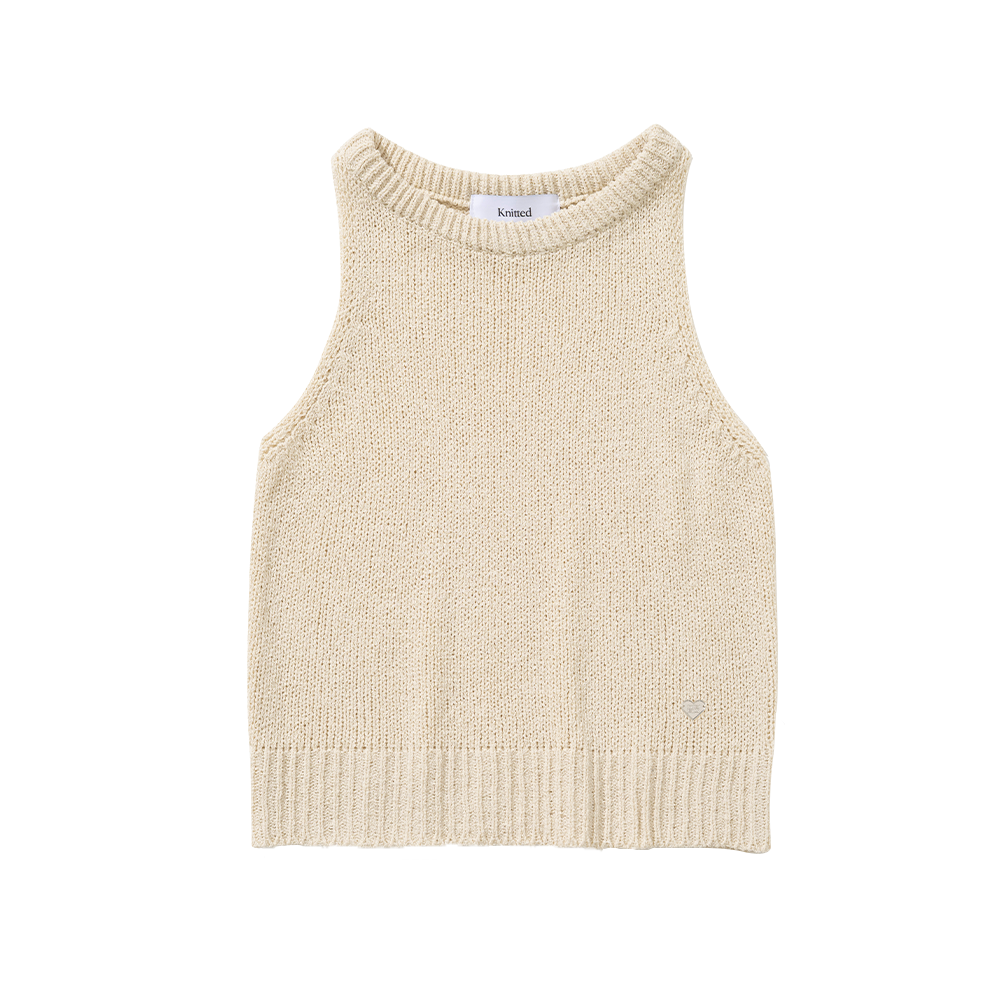 니티드 여성 썸머 부클 슬리브리스 린넨 | Knitted | KREAM