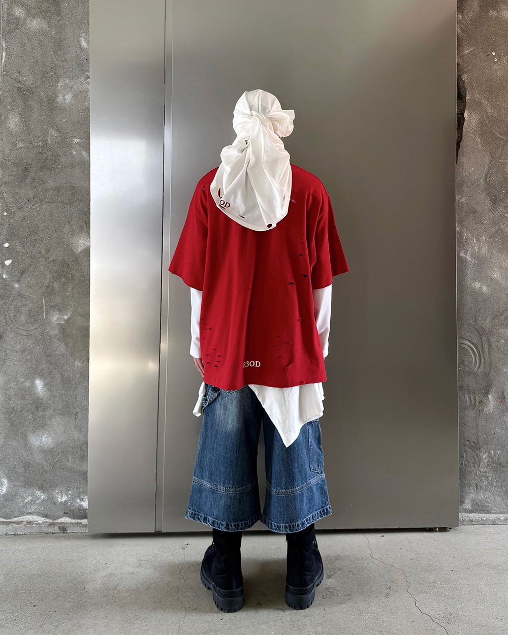 로어링라드 디스트로이드 피케이 티셔츠 블랙 | ROARINGRAD | KREAM