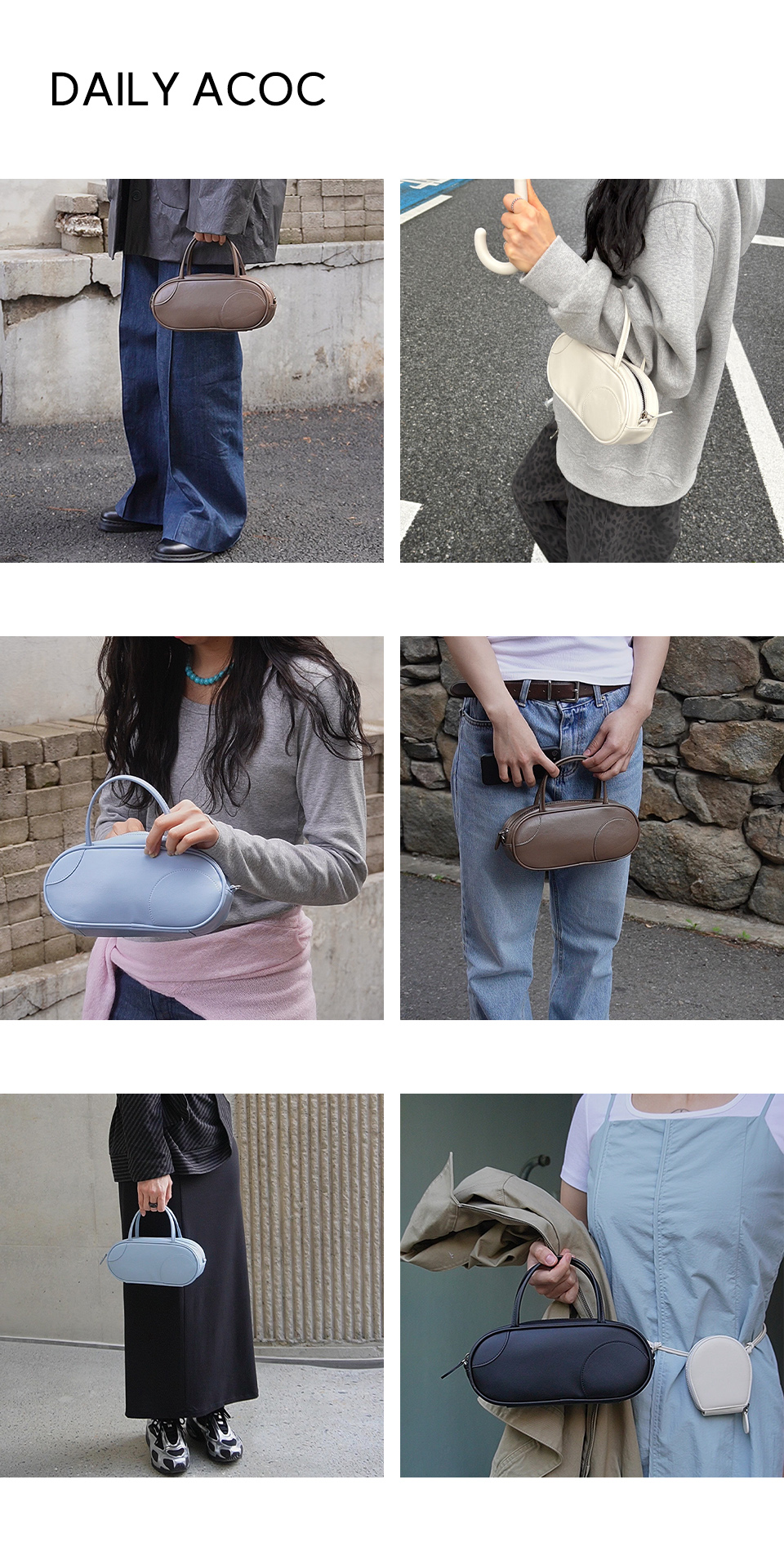 아코크 미니 그레인 토트 백_브라운 | ACOC | KREAM