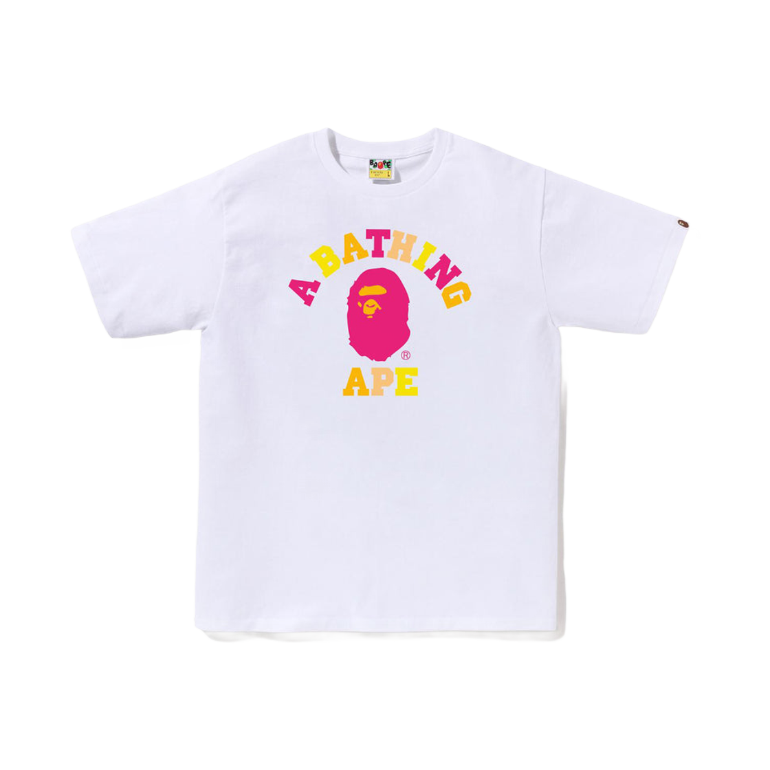 베이프 컬러 컬리지 티셔츠 화이트 | BAPE | KREAM