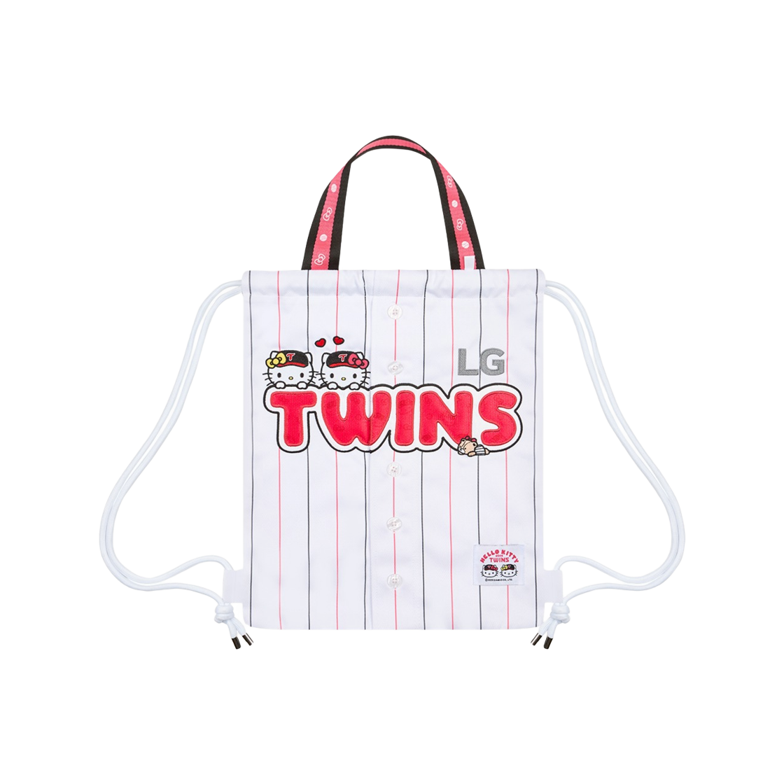 LG 트윈스 x 헬로 키티 캐릭터 유니폼 짐색 화이트 핑크 | LG Twins | KREAM