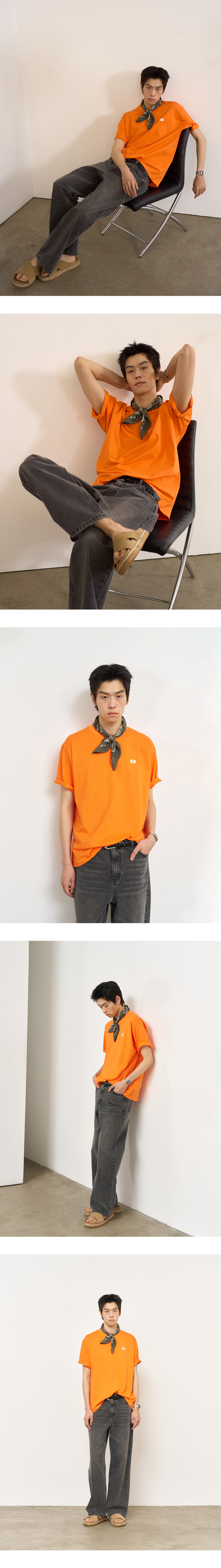 제너럴아이디어 유니섹스 뉴아이디어 레귤러 반팔티 오렌지 | GENERAL IDEA | KREAM