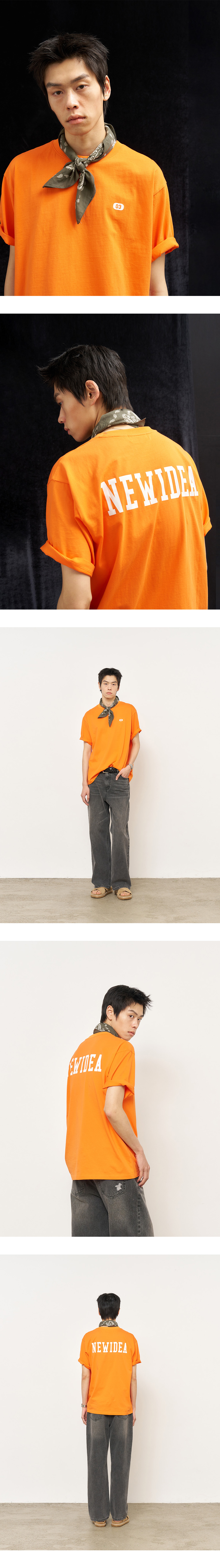 제너럴아이디어 유니섹스 뉴아이디어 레귤러 반팔티 오렌지 | GENERAL IDEA | KREAM