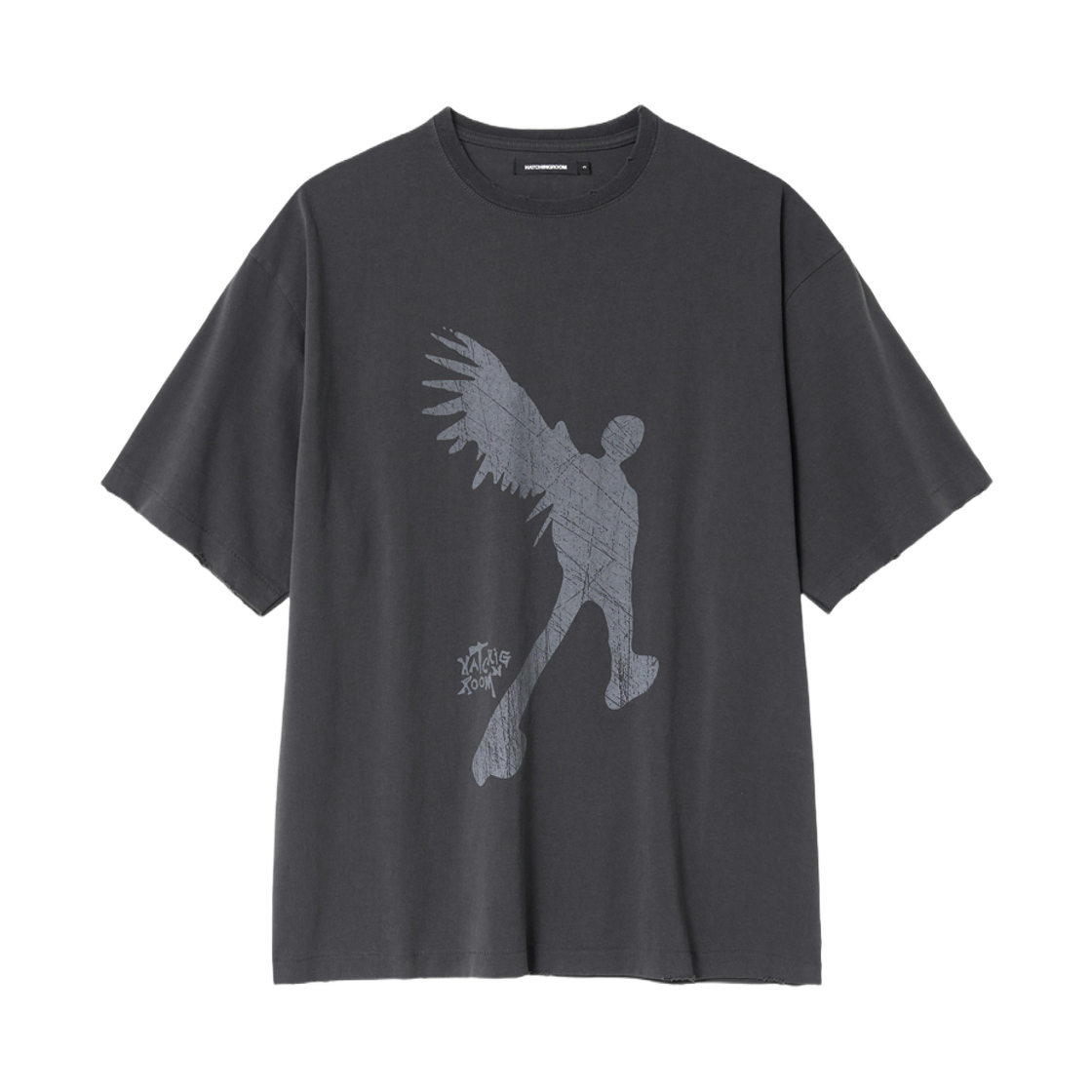 해칭룸 브로큰 엔젤 티셔츠 차콜 | Hatchingroom | KREAM