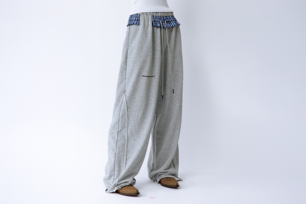 러프넥 그런지 컷아웃 스웻팬츠 그레이 | Roughneck | KREAM