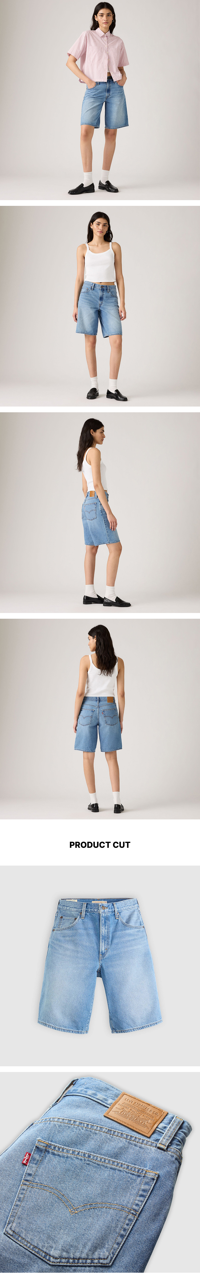 리바이스 우먼 배기 대드 버뮤다 쇼츠 라이트 인디고 | Levi's | KREAM