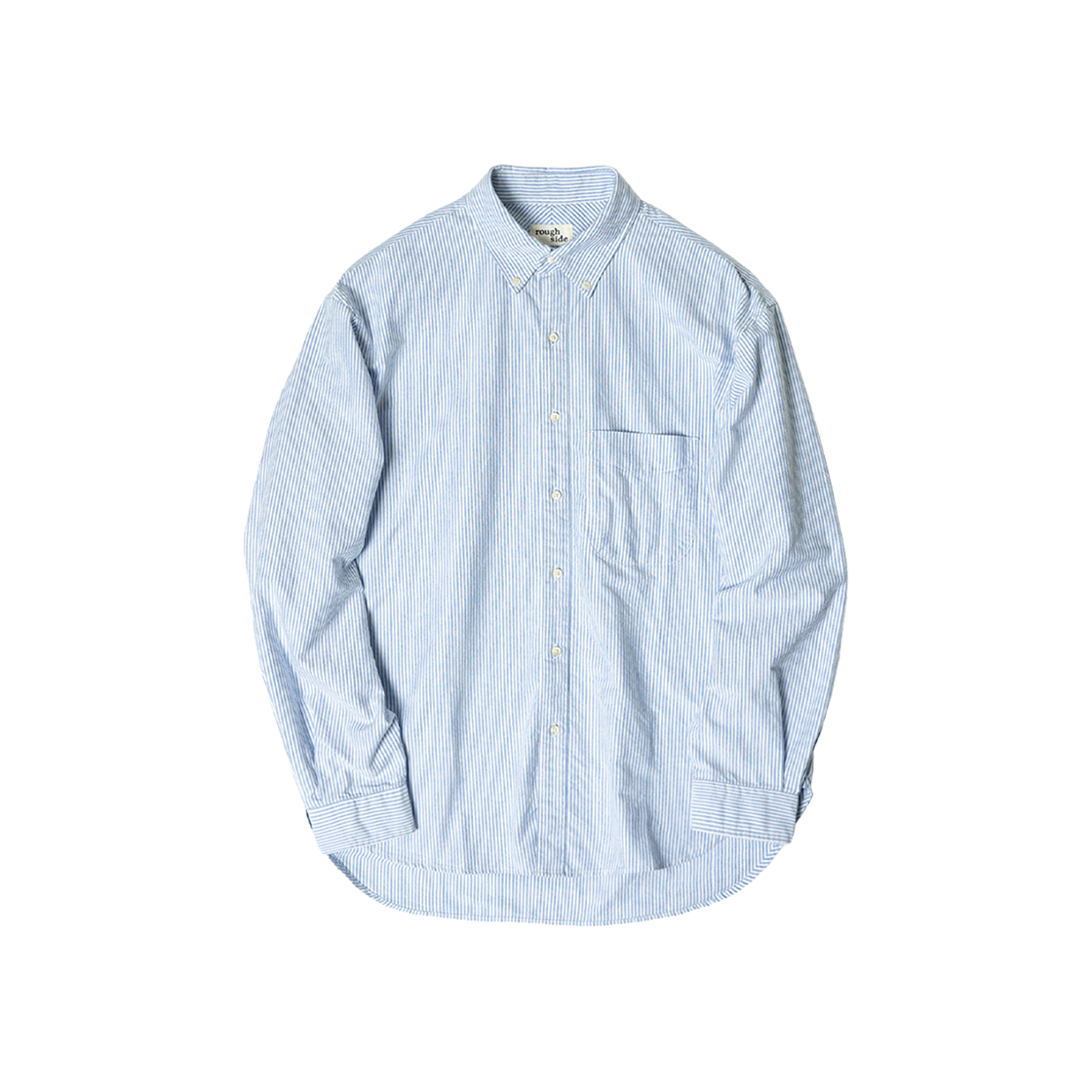 러프 사이드 셔링 옥스퍼드 셔츠 블루 스트라이프 | rough side | KREAM