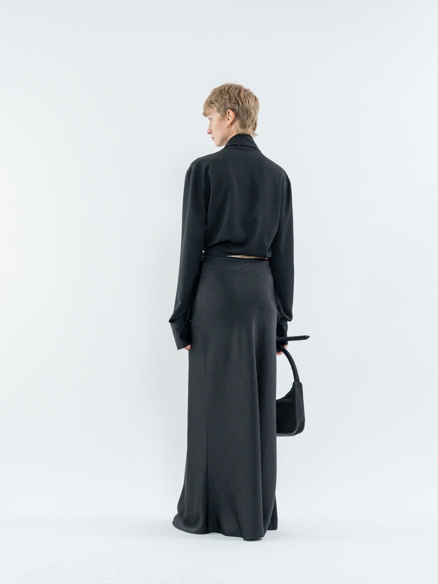 고엔제이 숄 러펠 타이 웨이스트 블라우스 | GOEN.J | KREAM