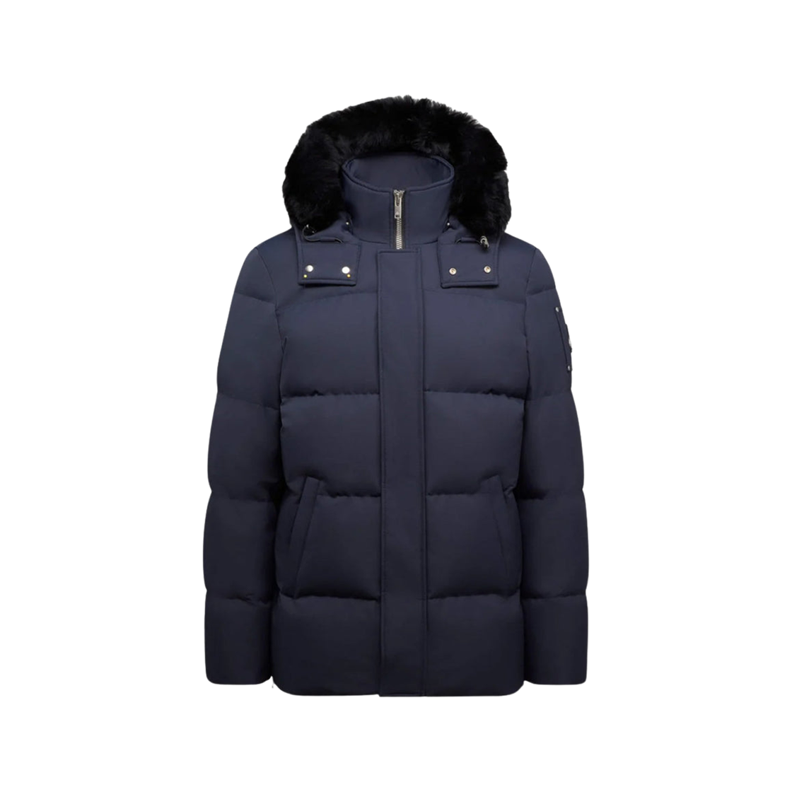 무스너클 유니온 후드 다운 자켓 네이비 블랙 | Moose Knuckles | KREAM