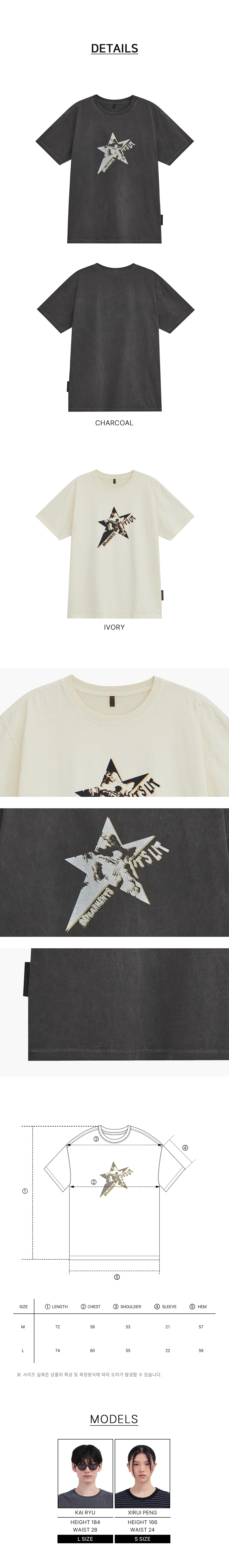 데프가먼츠 피그 락 티셔츠 차콜 | DEFGARMENTS | KREAM