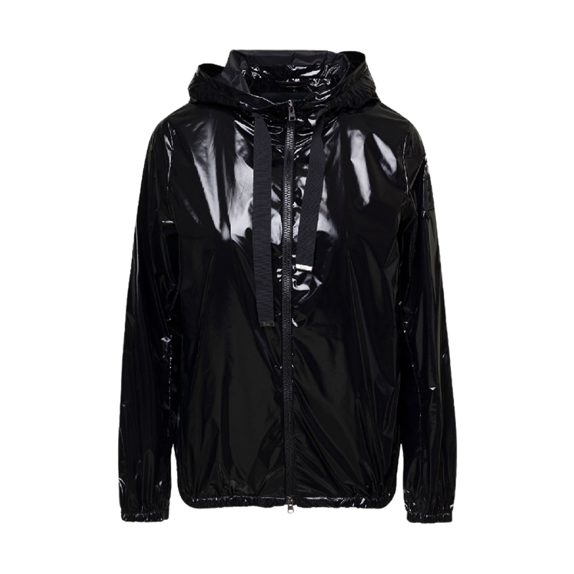 (W) 에르노 드로스트링 글로시 후드 자켓 블랙 | Herno | KREAM