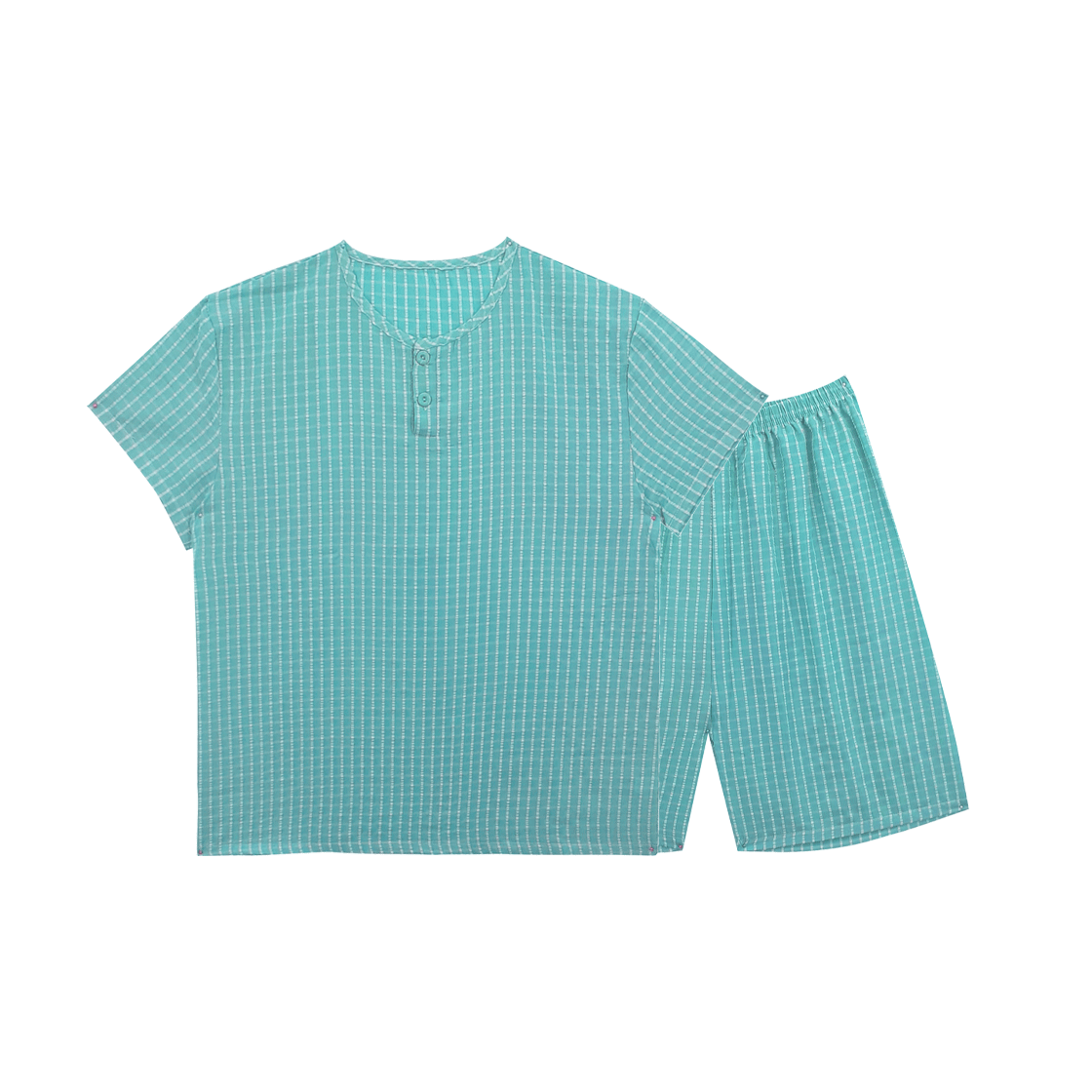 에이원 쿨 엠보 반팔 잠옷 세트 민트 | AONE | KREAM