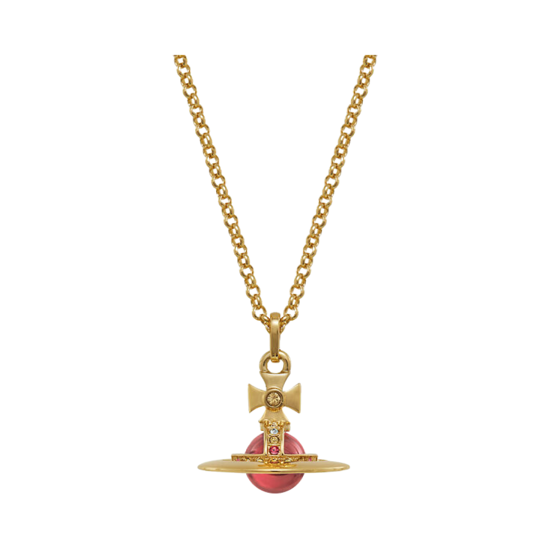 비비안 웨스트우드 뉴 타이니 오브 펜던트 네클리스 골드 인디언 핑크 CZ 에메랄드 시암 몬타나 라이트 | Vivienne Westwood | KREAM