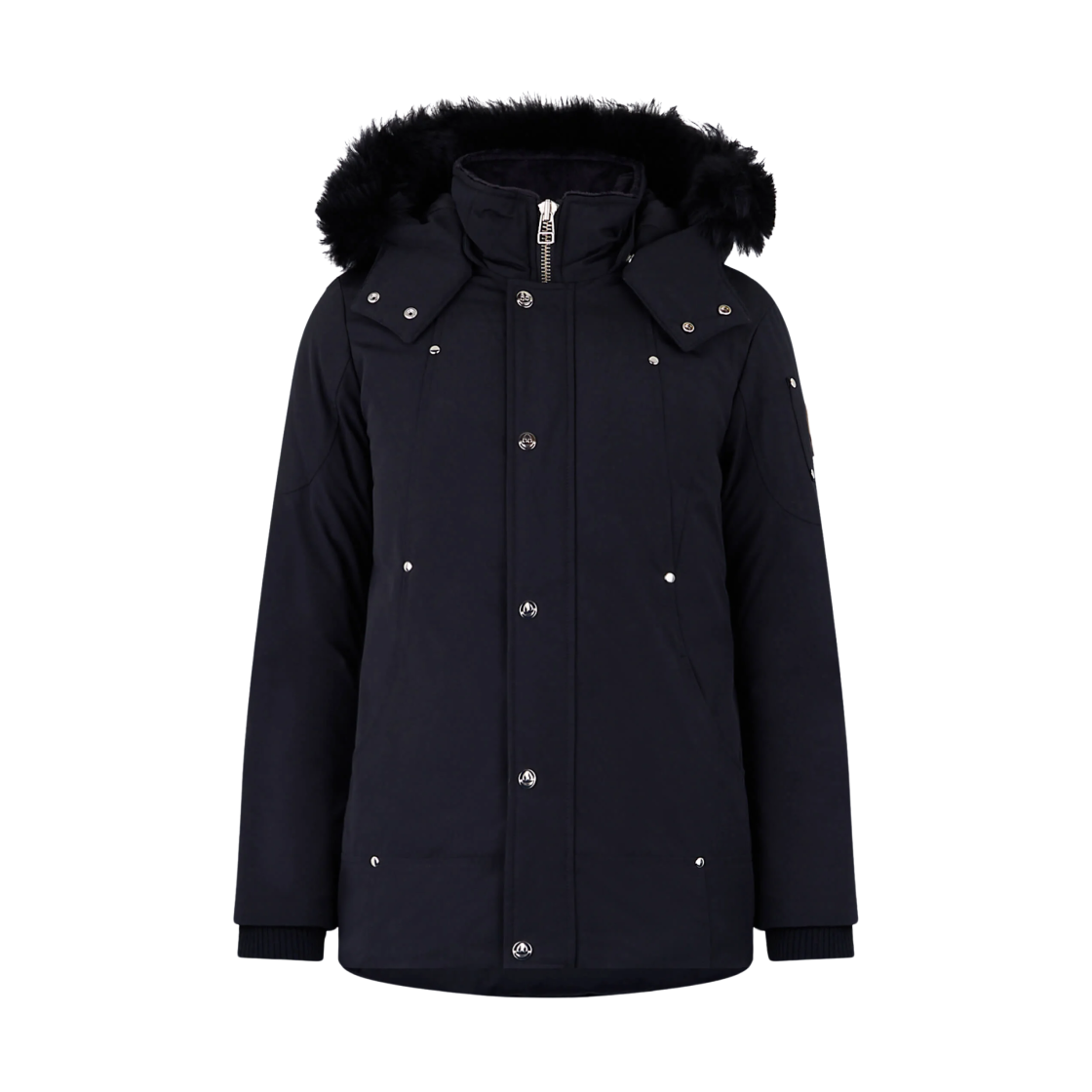 (키즈) 무스너클 오리지널 셔링 파카 네이비 블랙 셔링 | Moose Knuckles | KREAM