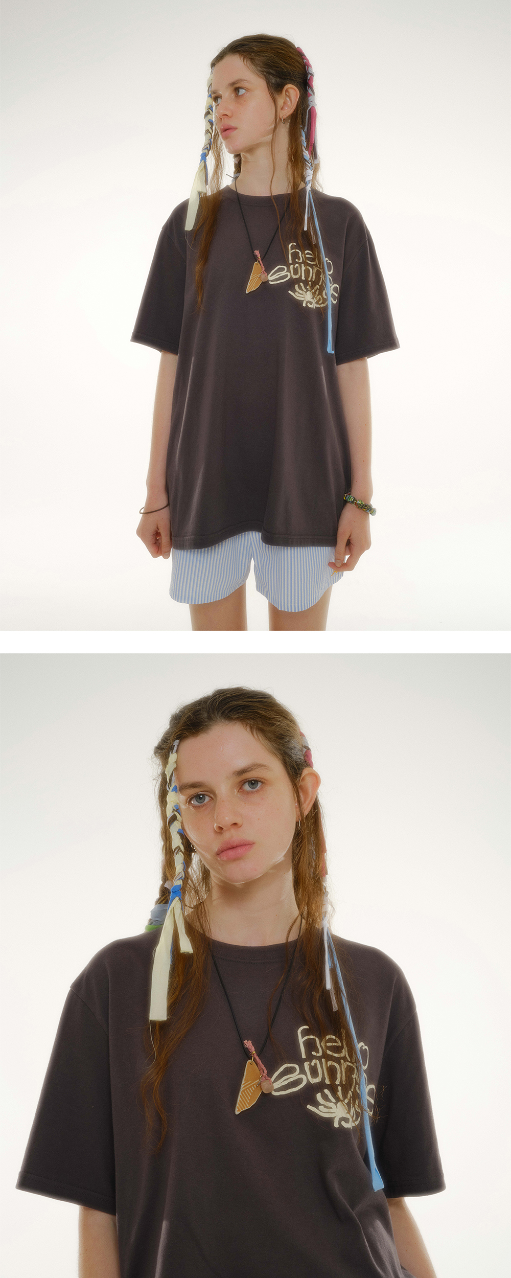 헬로선라이즈 ET 블랭크 선라이즈 댄싱 티_차콜 | Hello Sunrise | KREAM