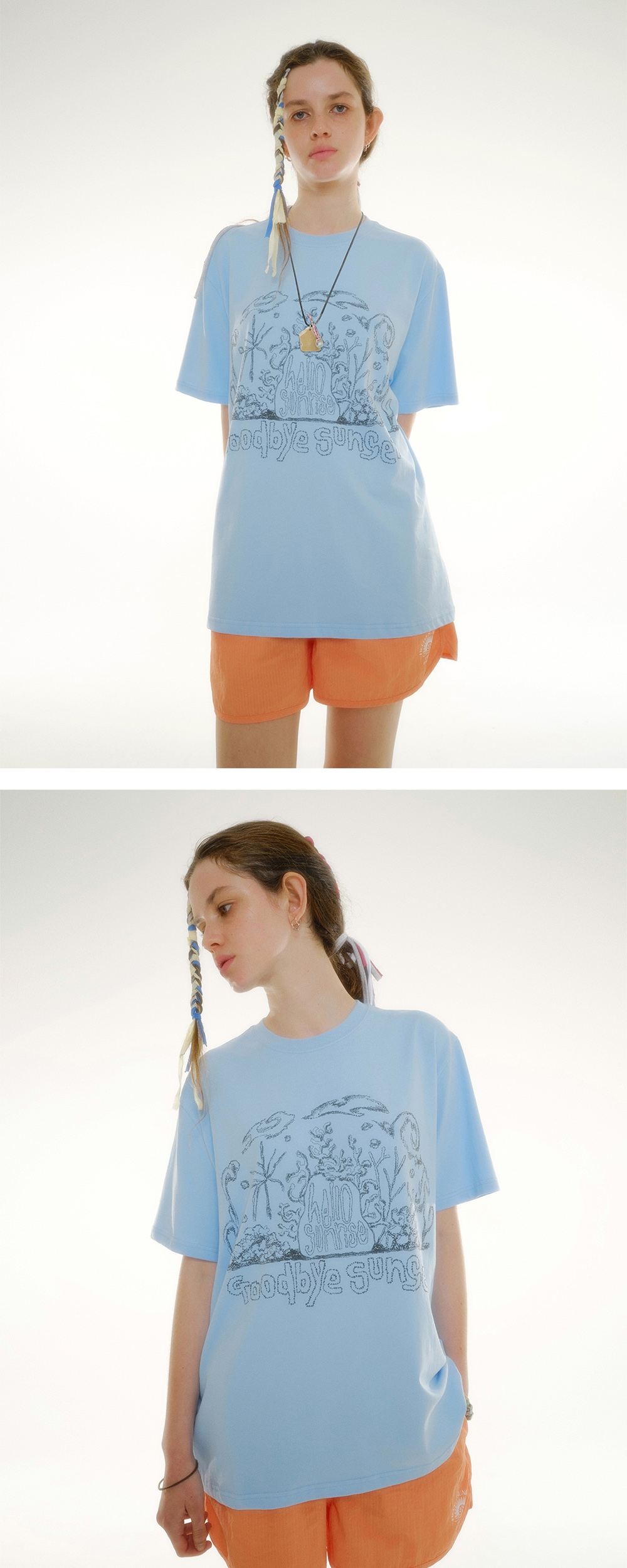 헬로선라이즈 ETC블랭크 언더더씨 티_스카이블루 | Hello Sunrise | KREAM