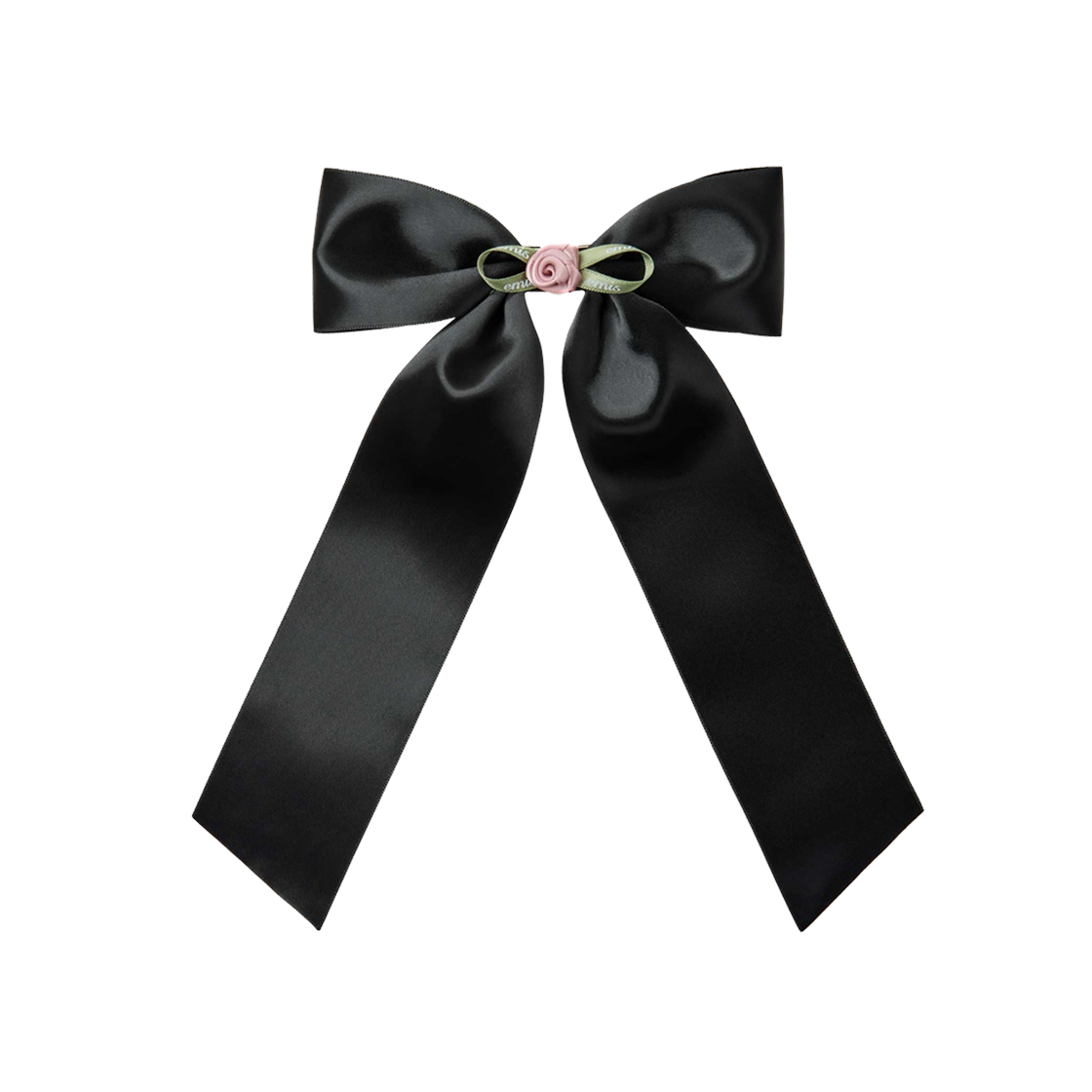 (W) 이미스 미니 코르사주 리본 헤어핀 블랙 | Emis | KREAM